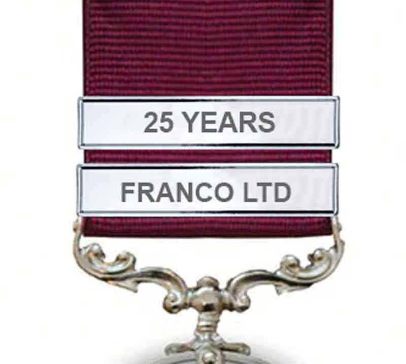 2 Engraved Medal Clasps - Full Size - Silver – Empire Medals