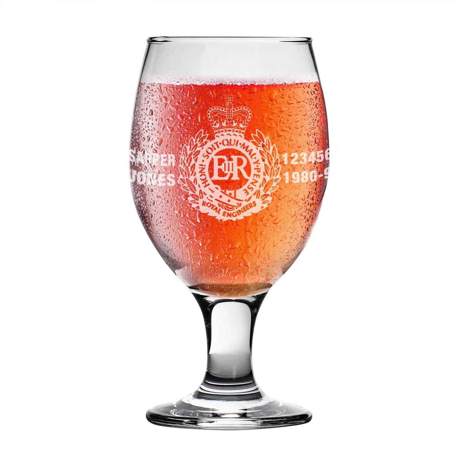 Personalised Engraved Beer Glass 400ml | LAV Misket Tulip Glass ...