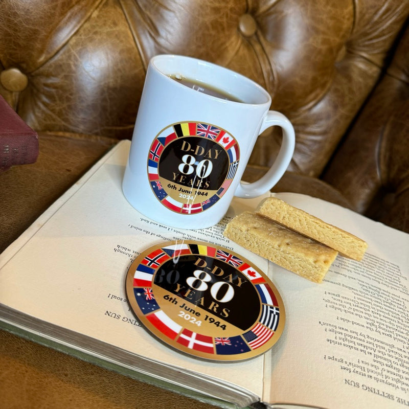 D-Day 80 Commemorative Mug & Coaster Set – Empire Medals