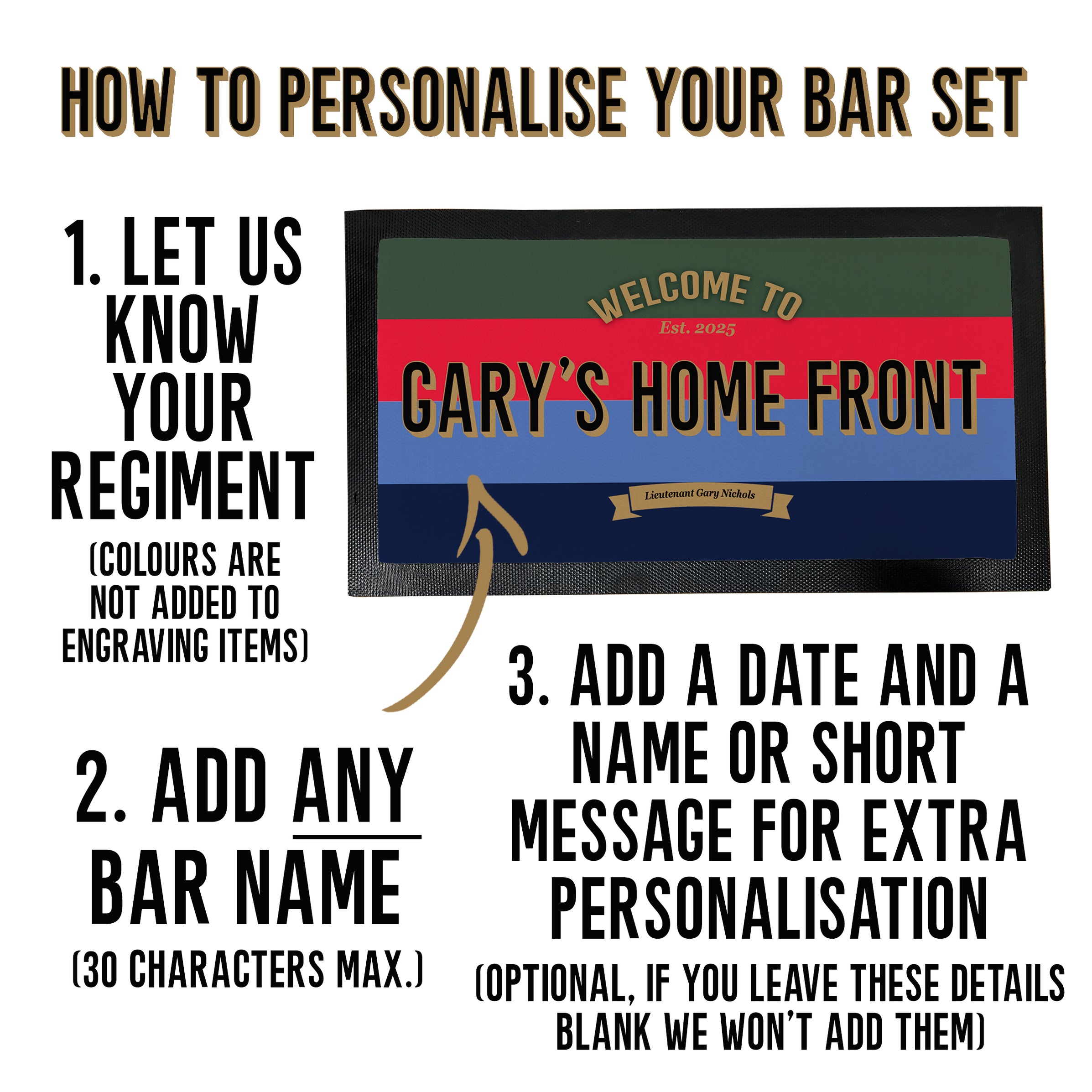 Personalised Royal Air Force Bar Set â Custom RAF Gift for Veterans ...