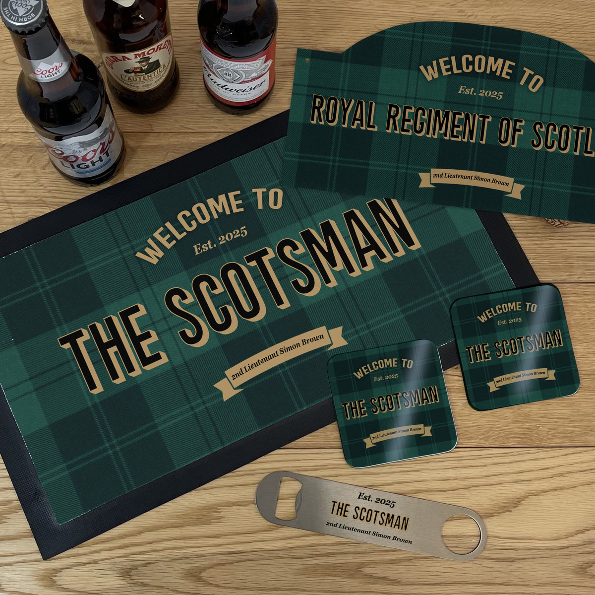 Custom Home Bar Set â Royal Regiment of Scotland — Empire Medals