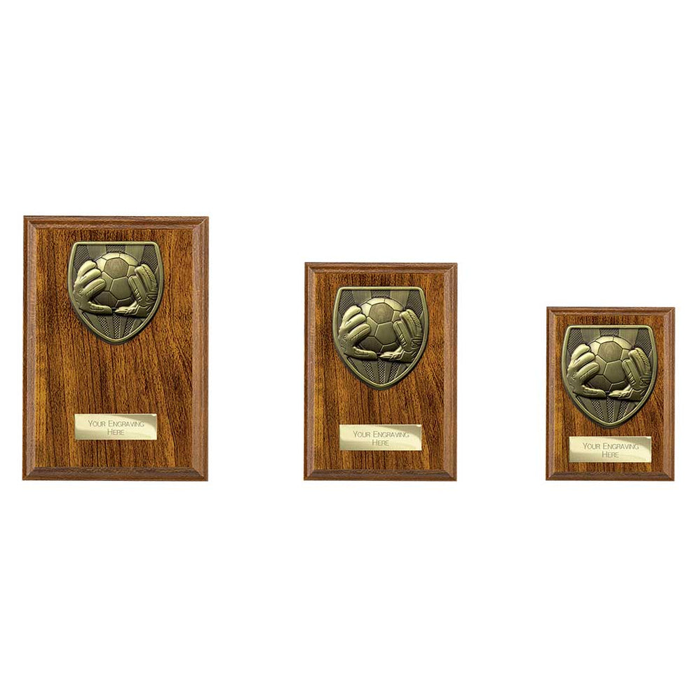 Cobra Plaque Football Goal Keeper Award - Walnut Finish — Empire Medals