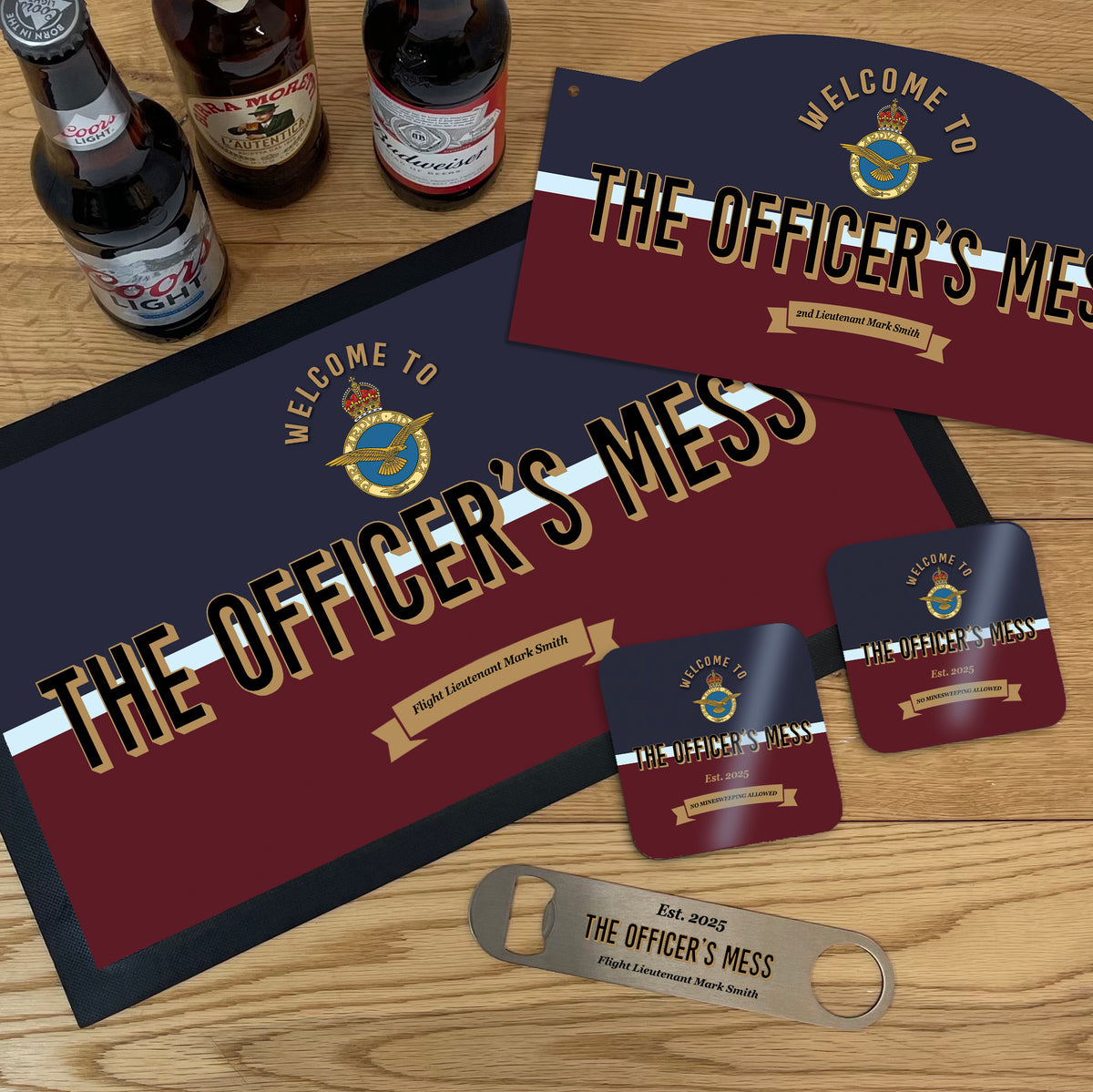 Personalised Royal Air Force Bar Set â Custom RAF Gift for Veterans ...