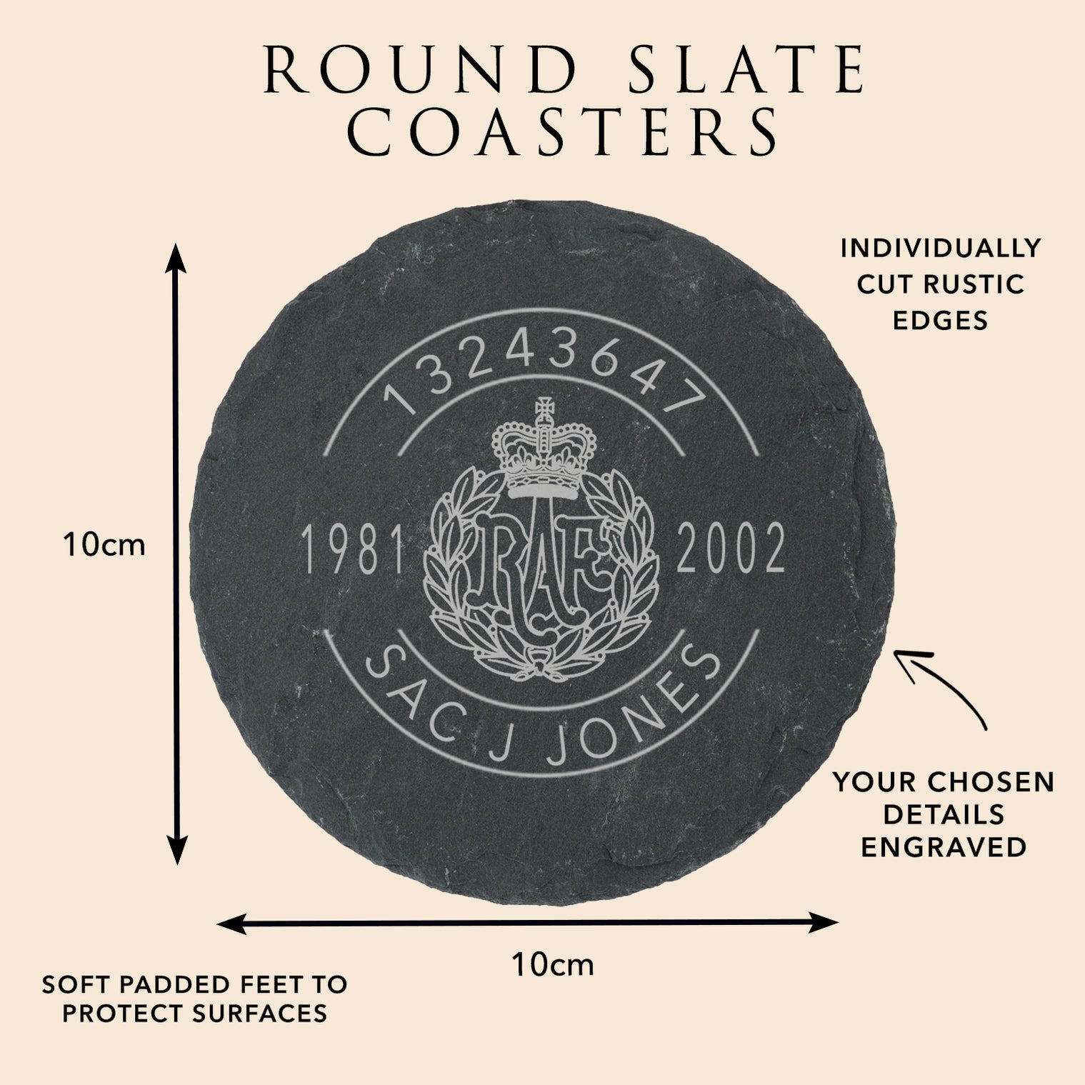 Modern Military Engraved Slate Coaster | Empire Medals