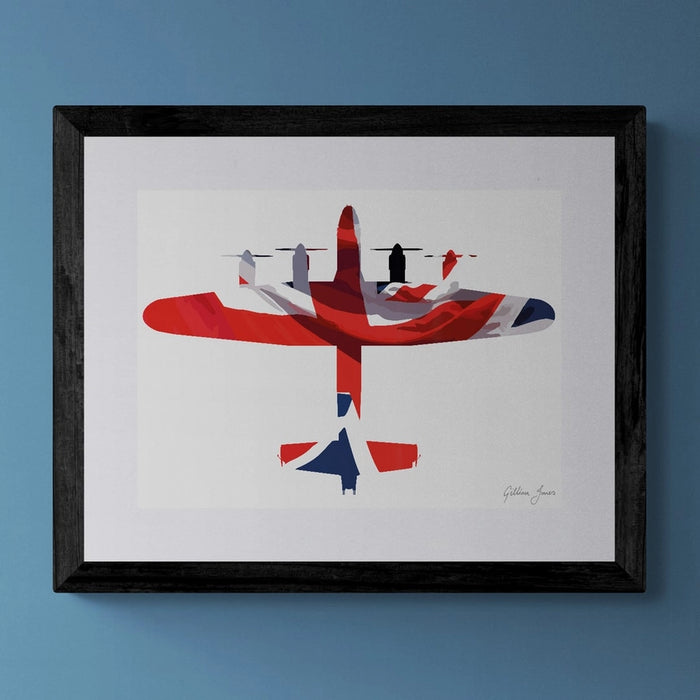 Avro Lancaster Union Flag Print – Limited Edition Art | Empire Medals