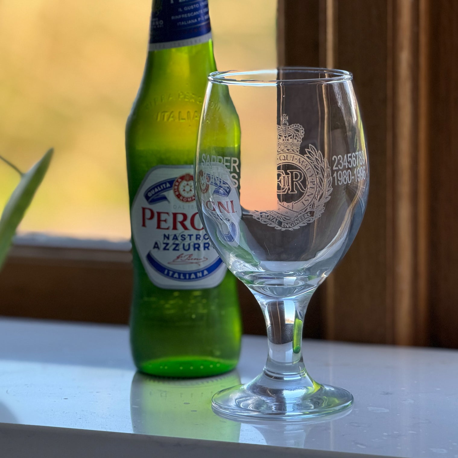 Personalised Engraved Beer Glass 400ml | LAV Misket Tulip Glass ...