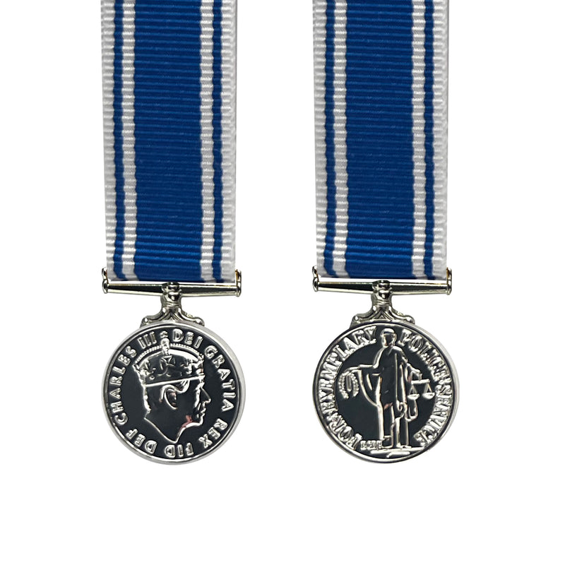 Police Long Service Miniature Medal Charles III – Empire Medals