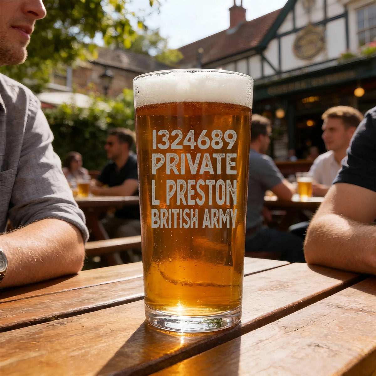 Military Engraved Conical Pint Glass 568ml | Empire Medals