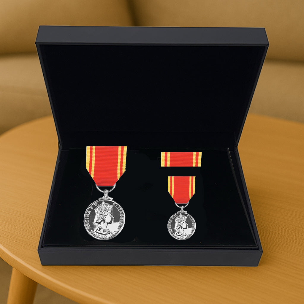 Fire Service Long Service Medal EIIR Set | MoD Licensed | Empire Medals