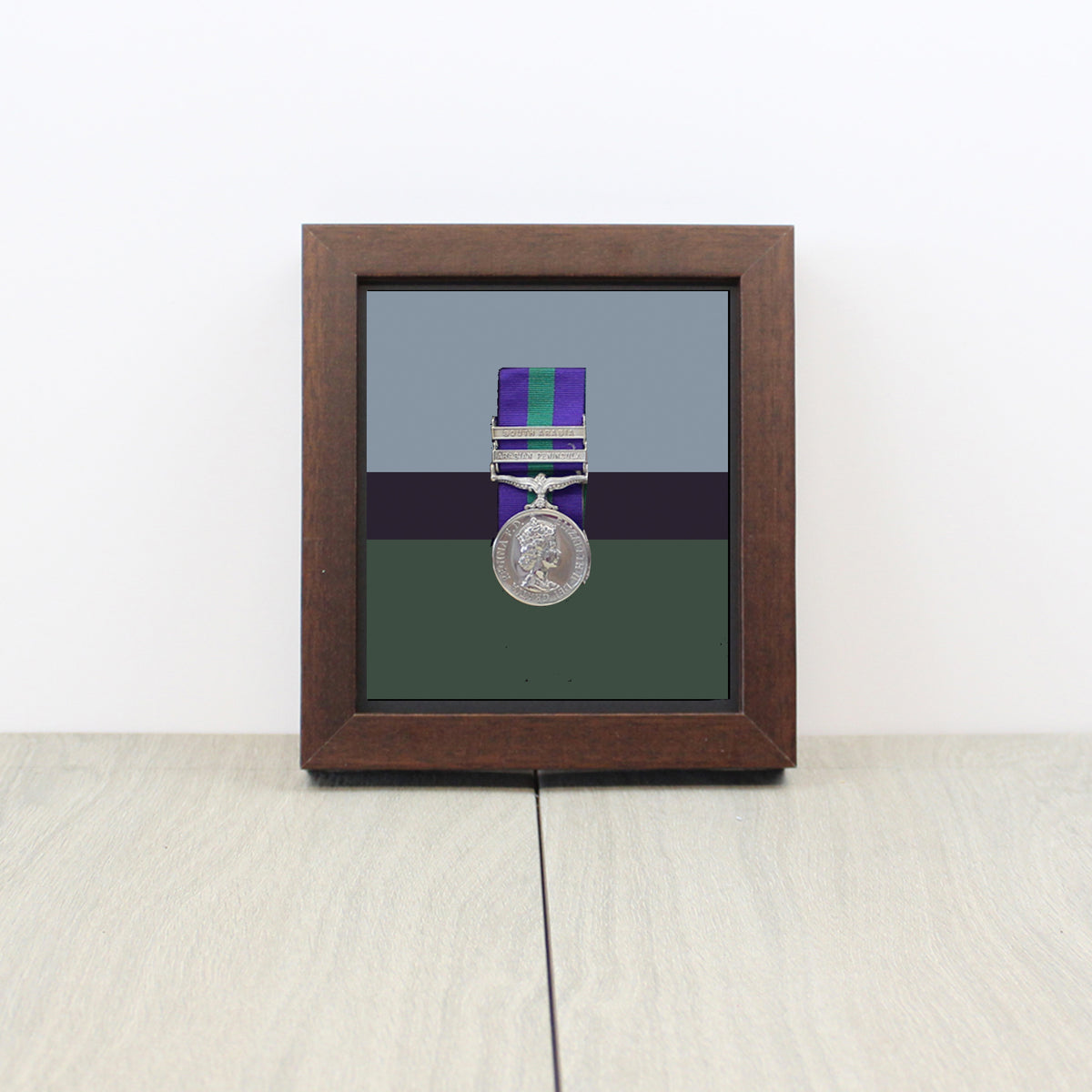Military Colours Medal Display Case for 1 Mounted Medal (select your o ...