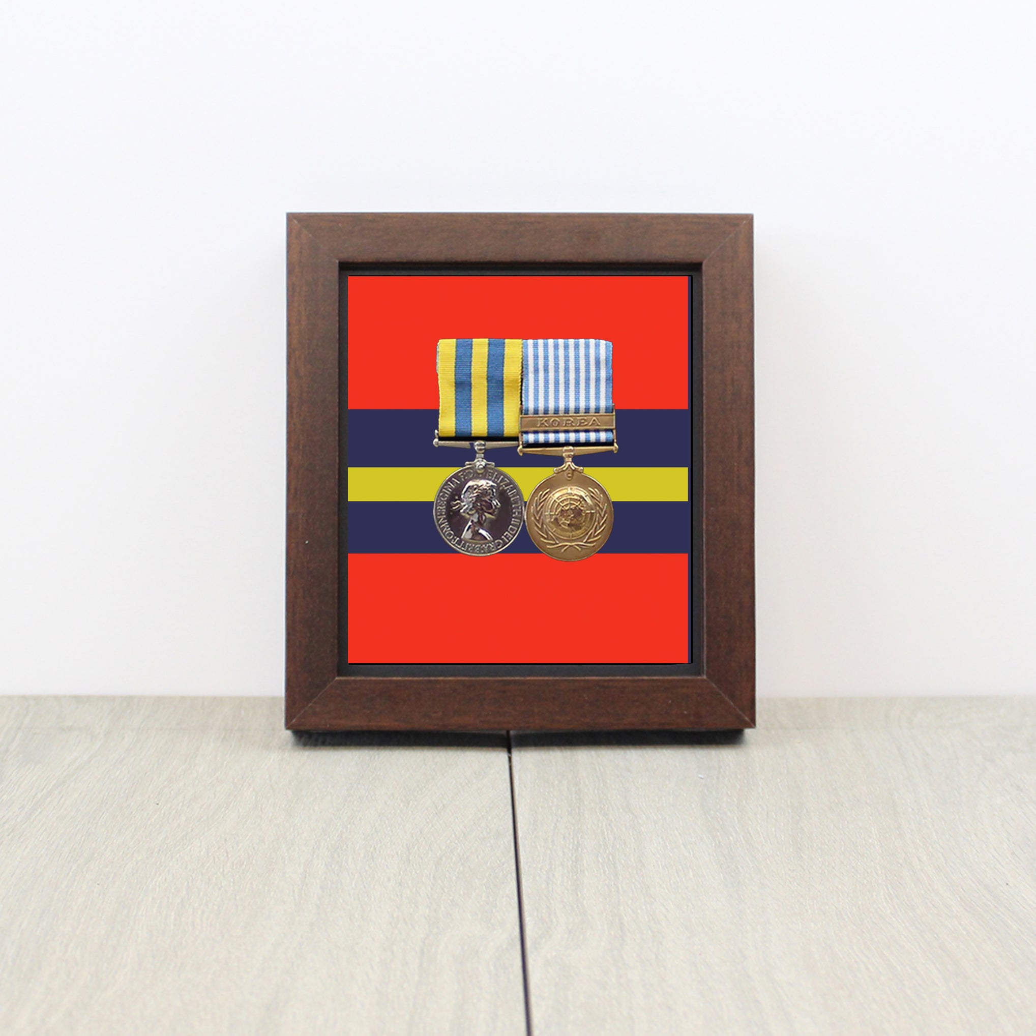 Military Colours Medal Display Case for 2 Mounted Medals (select your ...