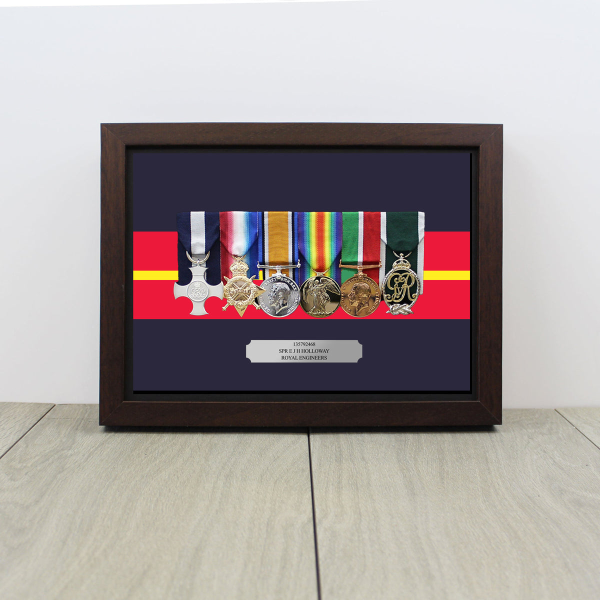 Military Colours Medal Display Case for 5+ Medals (select your own reg ...