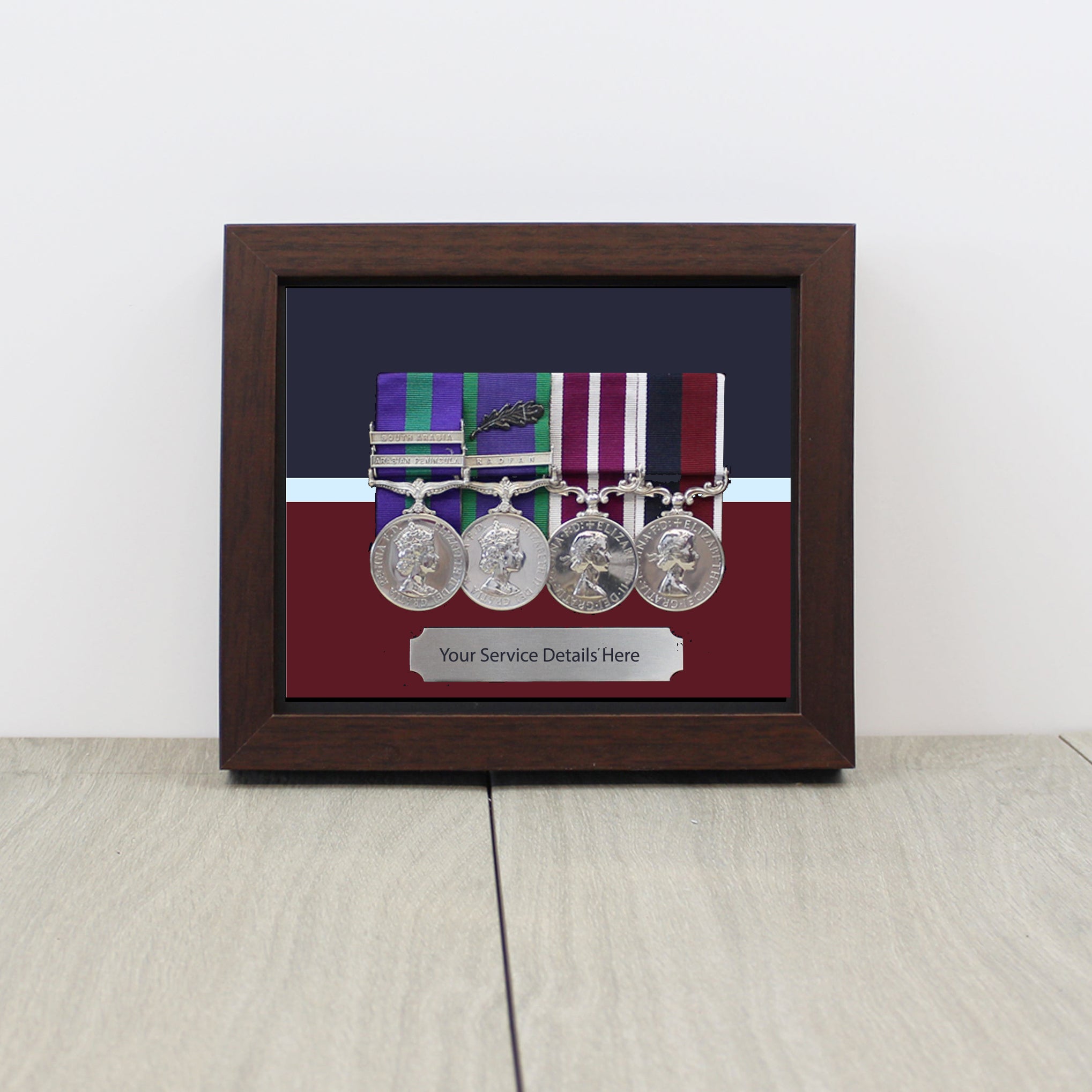 RAF Medal Display Case – Handmade Wooden Frame for 3–4 Mounted Medals ...