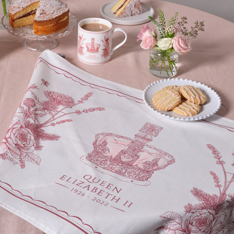 Queen Elizabeth Commemorative Tea Towel – Empire Medals