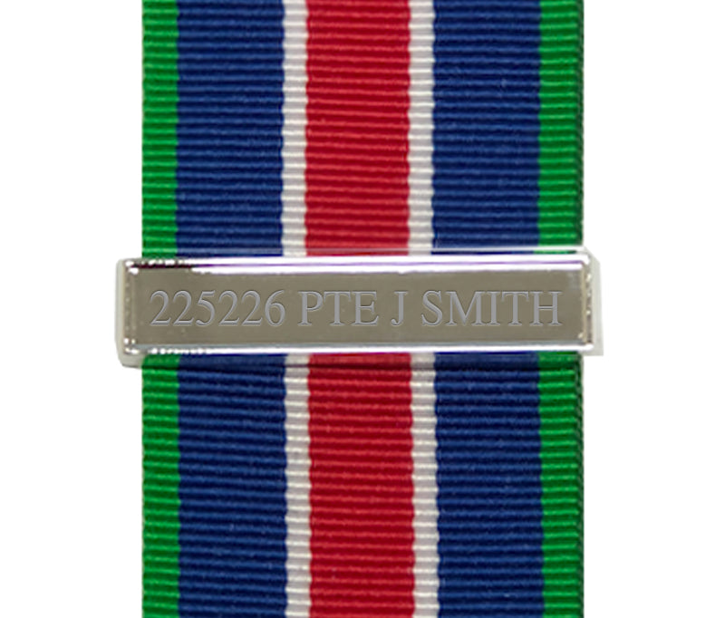 Engraved Medal Clasp - Miniature - Silver – Empire Medals