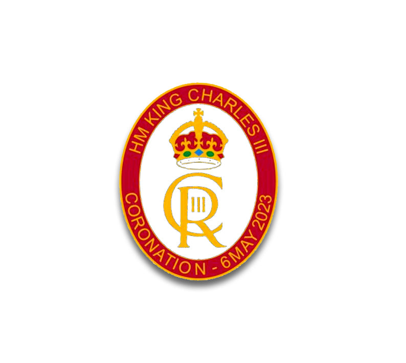 King Charles Enamelled Coronation Lapel Pin — Empire Medals
